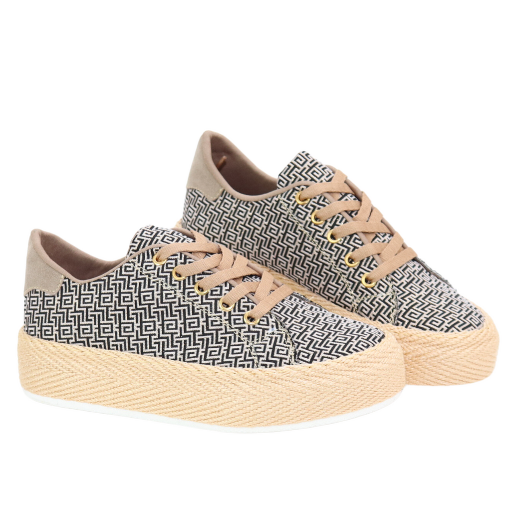 Tenis de Tela color Nude - Cairo suela en Yute FRESHKA CO